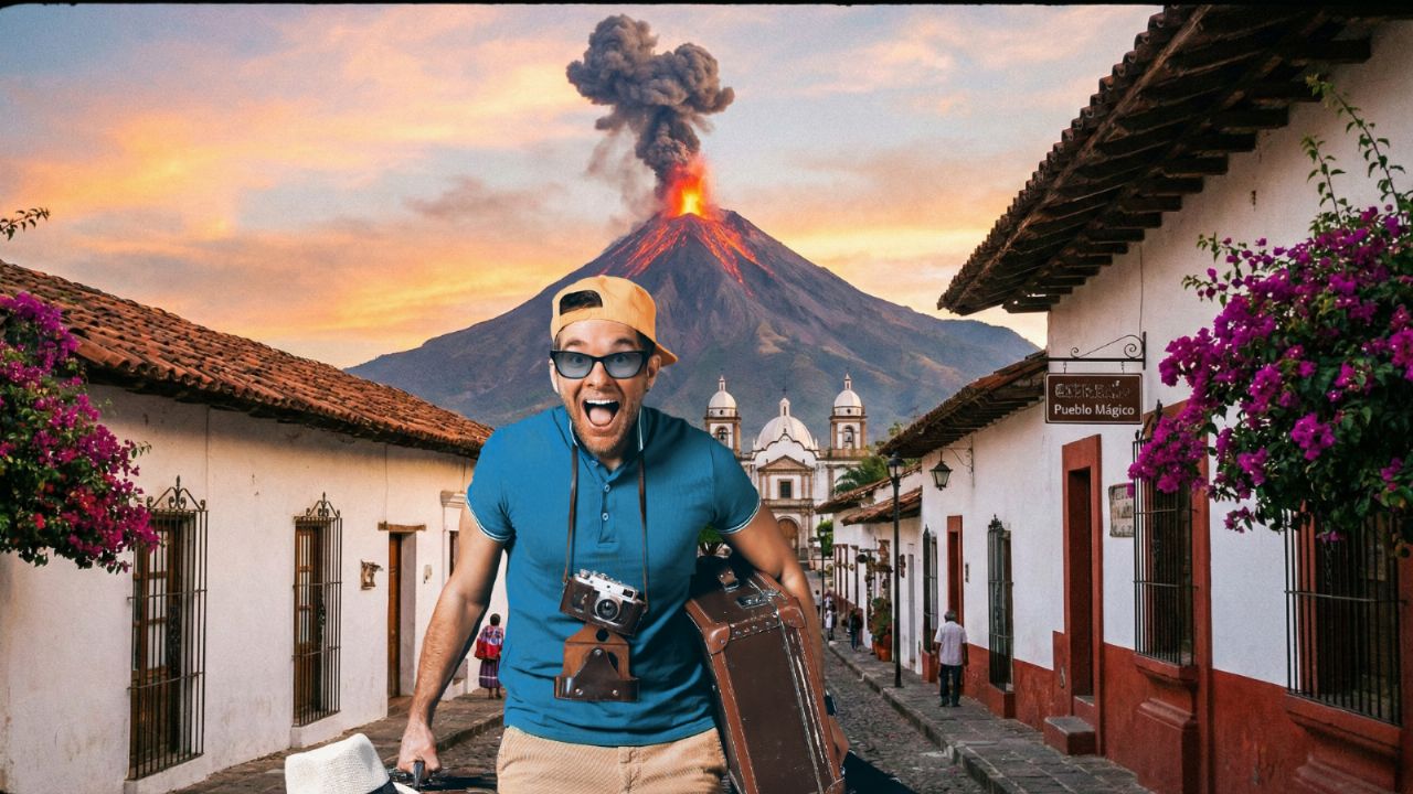El pueblo mágico de Colima con casitas encaladas, techos de teja roja y ...